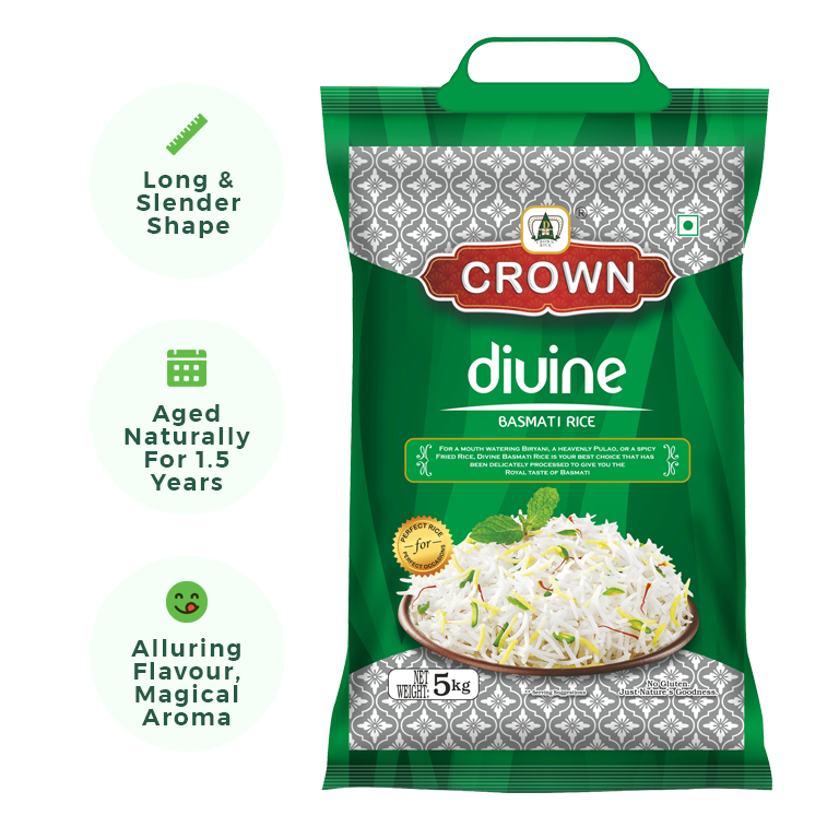Crown Divine Basmati Rice - DRRK Foods
